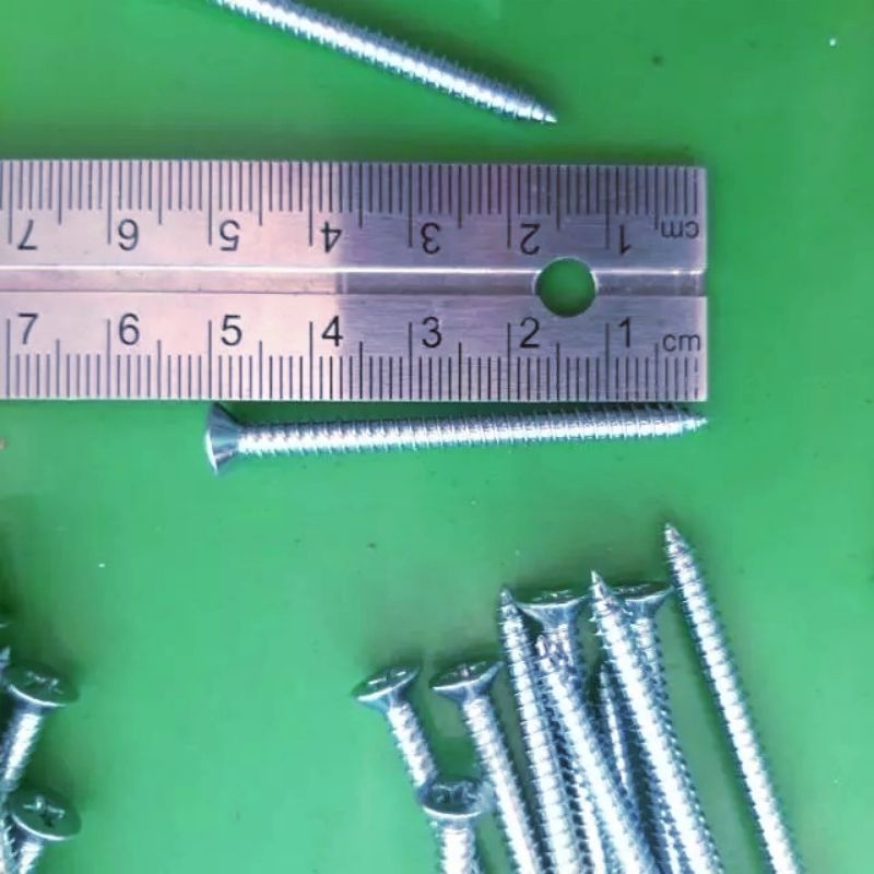 Jual (100 pcs) Sekrup skrup baut baud scrub 8x2 50 mm | Shopee Indonesia