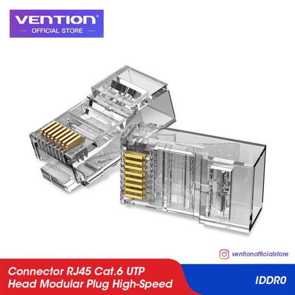 Jual Vention Konektor RJ45 Cat6 UTP Modular Gigabit Jack Plug Connector ...