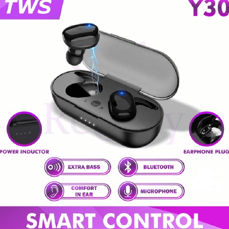 Jual VIRAL Y30 TWS Bluetooth Headset Bluetooth TWS Dengan Mikrofon 5.0 ...