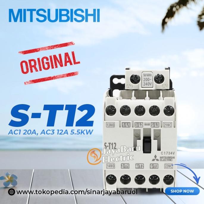 Jual Kontaktor / Contactor Mitsubishi S-T12 ST12 110V 220V 380V AC Coil ...