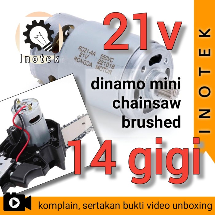 Jual Dinamo Motor Dc 21V 14 Teeth Gigi 14T Rs 550 Bor Chainsaw Replacement | Shopee Indonesia