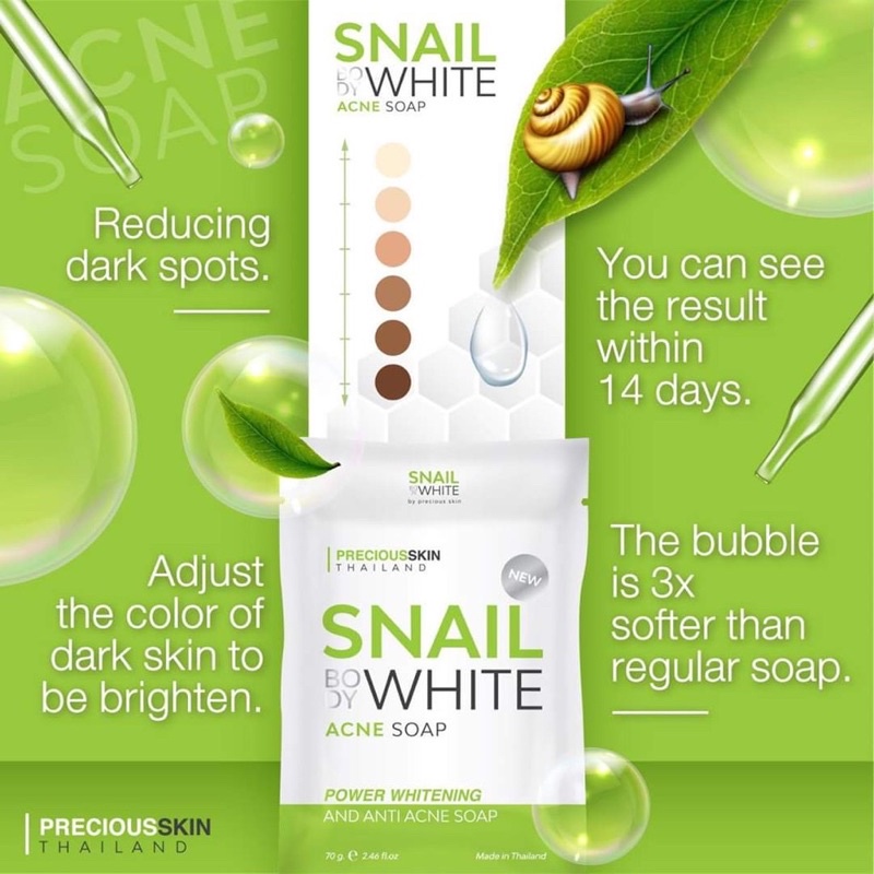 Jual PRECIOUS SKIN Snail Bright Acne Soap 70g | Shopee Indonesia