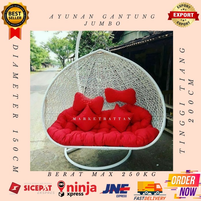 Jual Bestseller Kursi Ayunan Rotan Gantung Rotan Sintetis Ayunan Only