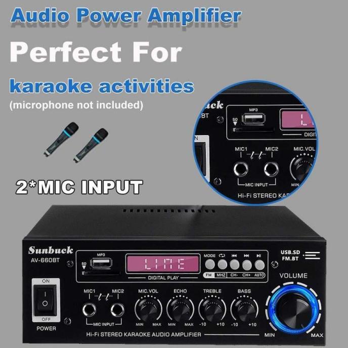 Jual AMPLIFIER AUDIO BLUETOOTH DAC SURROUND HI-FI 2 CHANNEL REMOTE ...