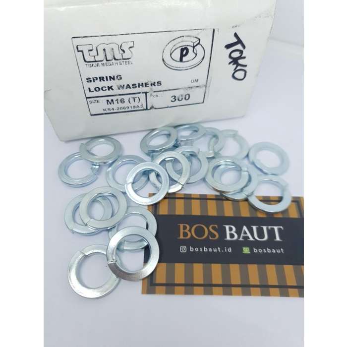Jual Ring Veer Besi Putih - Spring Washer Ukuran M16 | Shopee Indonesia