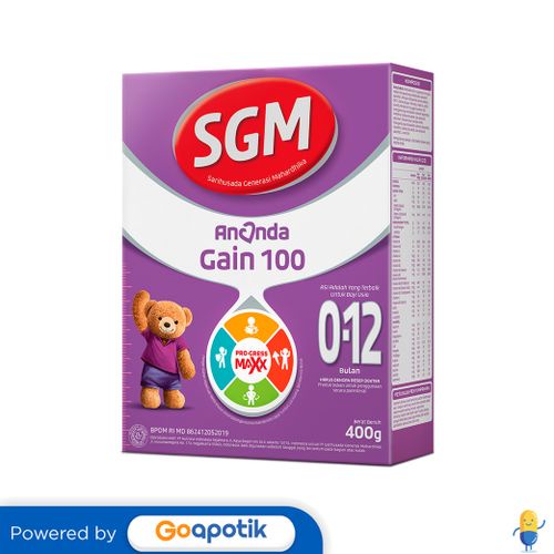 Jual SGM ANANDA GAIN 100 USIA 0-12 BULAN 400 GRAM BOX | Shopee Indonesia