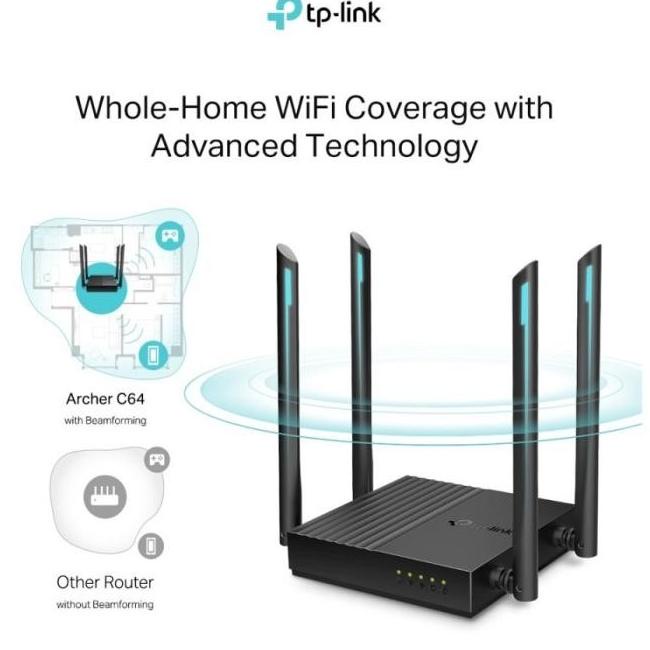 Jual - Tp-Link Dual Band Wifi Router Ac1200 Archer C64 5G ...