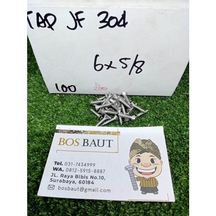 Jual SKRUP JF STAINLEES STEEL / SEKRUP SS304 / TAPPING JF SS304 #6X5/8 ...