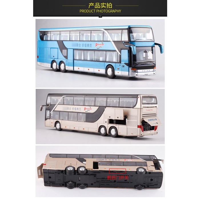 Jual Twh Alloy Bus Miniatur Double Decker Double Decker Bus Besi Harga ...