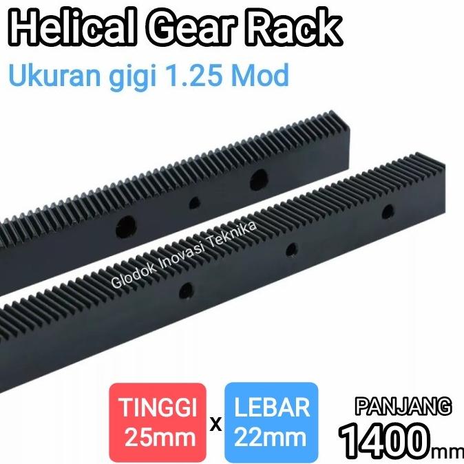 Jual batang rel guide helical gear rack pinion 1.25 CNC Router | Shopee ...