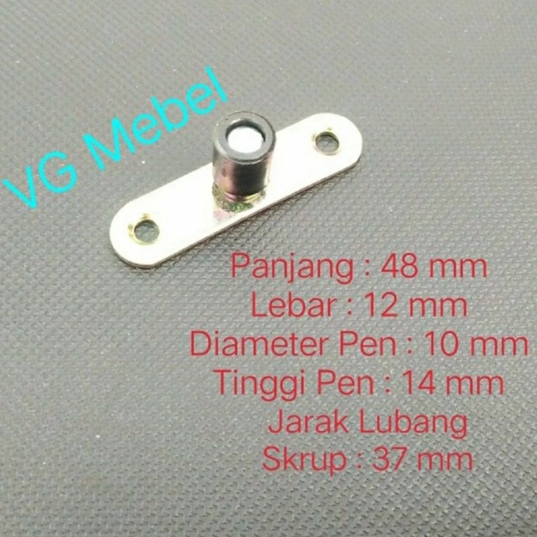 Jual [art D25v] Roda Bawah Rel Pintu Rumah Sliding 10 Mm Pen Pin