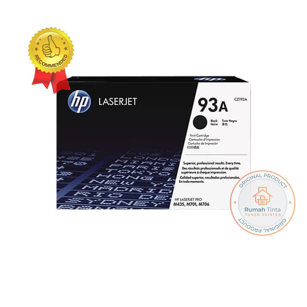 Jual Toner Hp 93a LaserJet Orginal Cartridge (CZ192A) | Shopee Indonesia