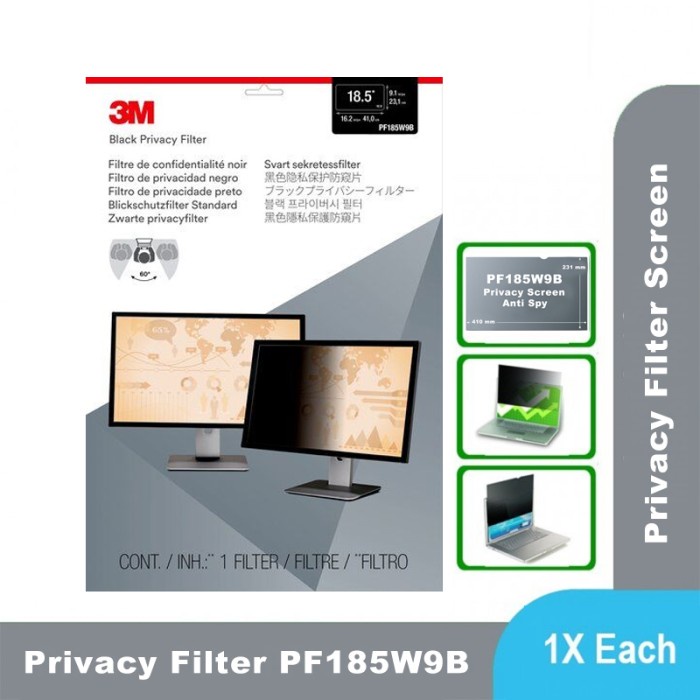 Jual 3M Anti Spy Monitor LCD LED Privacy Filter Screen 18.5" PF185W9B ...