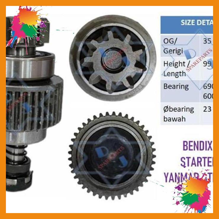 Jual bendix starter yanmar 4tne98 4tne94 se50-3 mini excavator (dsp) | Shopee Indonesia
