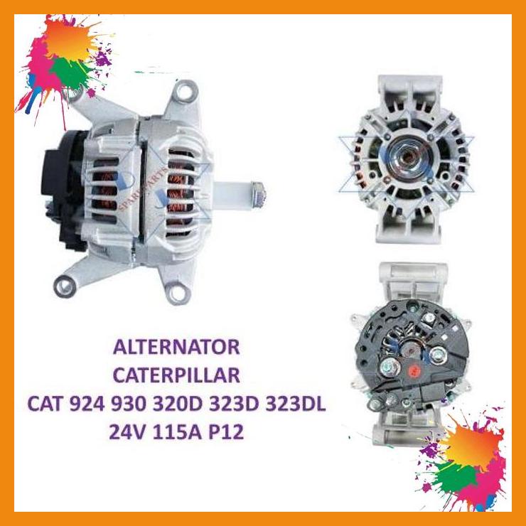 Jual dinamo alternator caterpillar cat 924 930 320d 323d 323dl 24v 115a ...