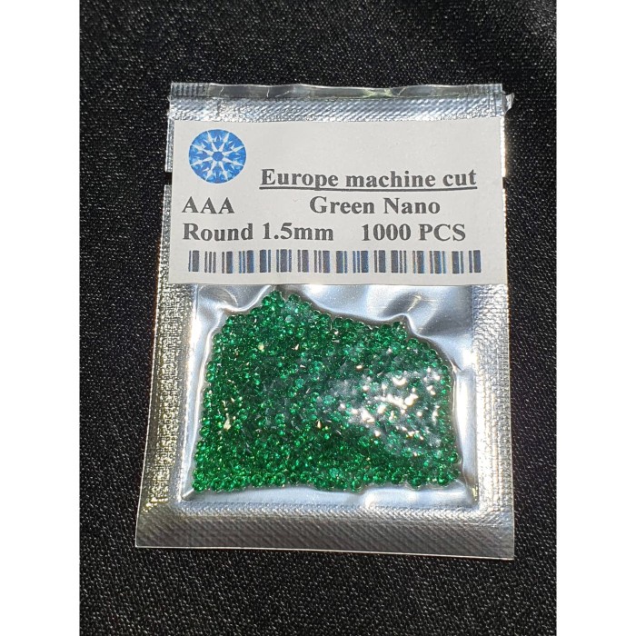 Jual [Baru] Batu Permata Tabur Sirkon 1.50 Mm Nano Green Cubic Zirconia Aaa 1 Pak Bisa Gojek ...