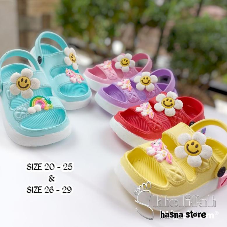 Jual Sandal anak perempuan ban dua bunga smile Dulux 530e/d series ...