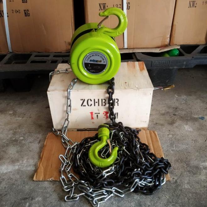 Jual Takle Chain Block 1T X 3M Chainblock Hoist 1 Ton 3 Meter Katrol ...