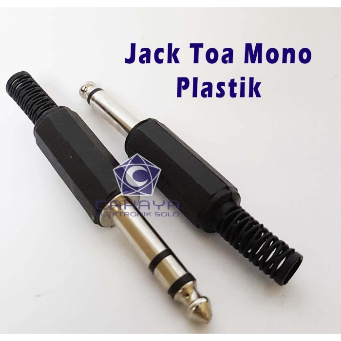 Jual Jack Toa Mono Plastik - 6.5mm 1/4" Audio Male Konektor Mic Gitar ...