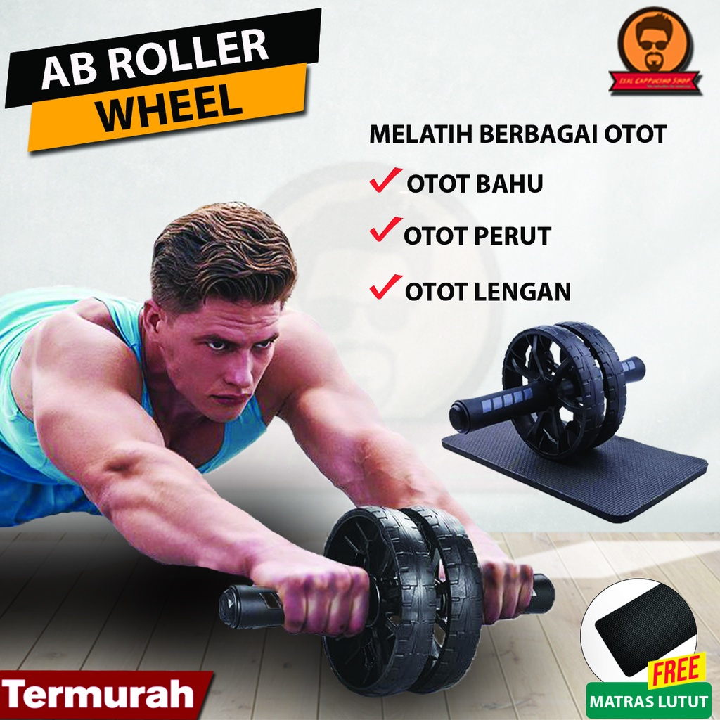 Jual Ab Wheel / Ab Roller / Abdominal Roller Double Wheel / Alat Gym ...