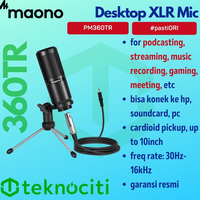Jual Promo Maono Xlr Mic Condenser Studio Au-Pm360Tr Recording Microphone | Shopee Indonesia