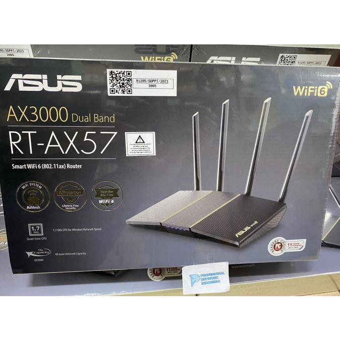 Jual TER-UPDATE ASUS RT-AX57 AX3000 DUAL BAND WIFI 6 EXTENDABLE ROUTER ...