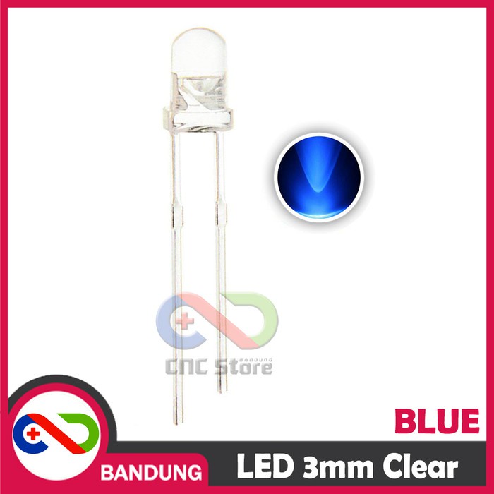 Jual 10PCS LED 3MM F3 SUPER BRIGHT BLUE BIRU CLEAR | Shopee Indonesia