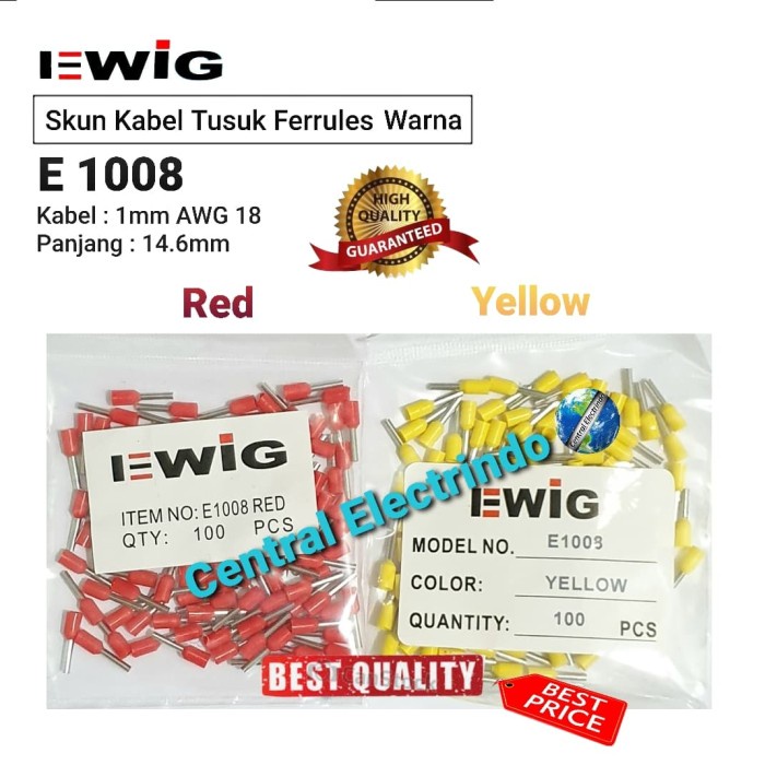 Jual SKUN KABEL FERRULES WARNA E1008 1mm | Shopee Indonesia