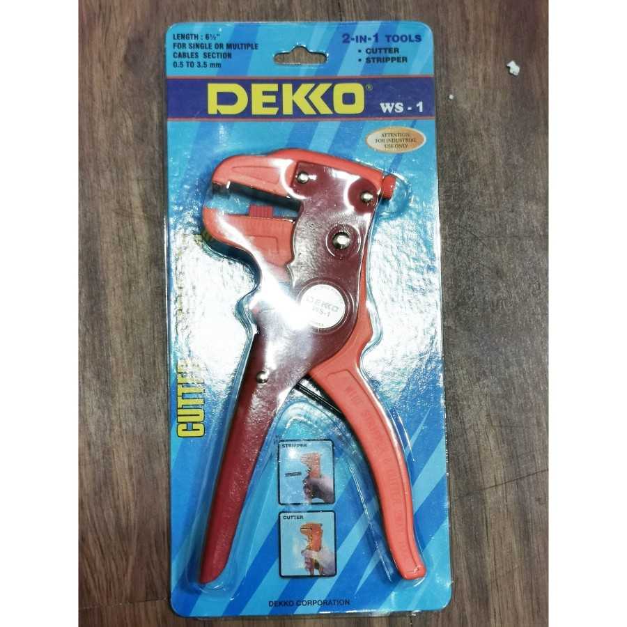 Jual DEKKO WS-1 Tang Kupas Kabel / wire stripper + cutter | Shopee ...
