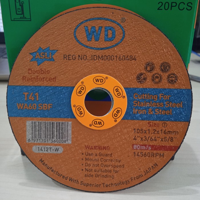 Jual Batu Gerinda Potong 4 Inch / Wd Cutting Wheel 4'' Per Box | Shopee ...