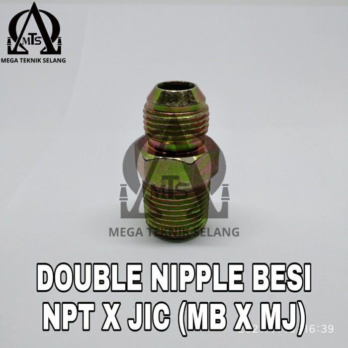 Jual Double Nepel Besi 3/4" NPT X JIC #3000 Double Nipple 3/4 MB X MJ terbaik | Shopee Indonesia