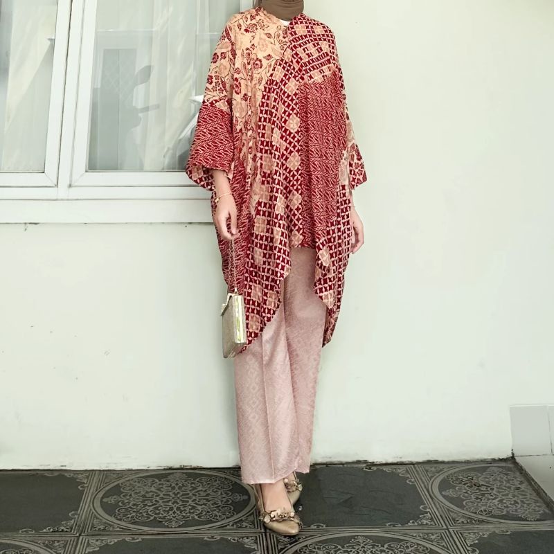 Jual LILLY Blouse Batik Viscose Modern / Atasan Batik Viscose / Set ...