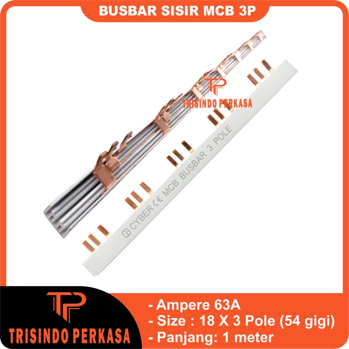 Jual Busbar 3P 63A Busbar Sisir 3P Mcb 3 Phase 1 Meter Rel Sisir Jumper ...