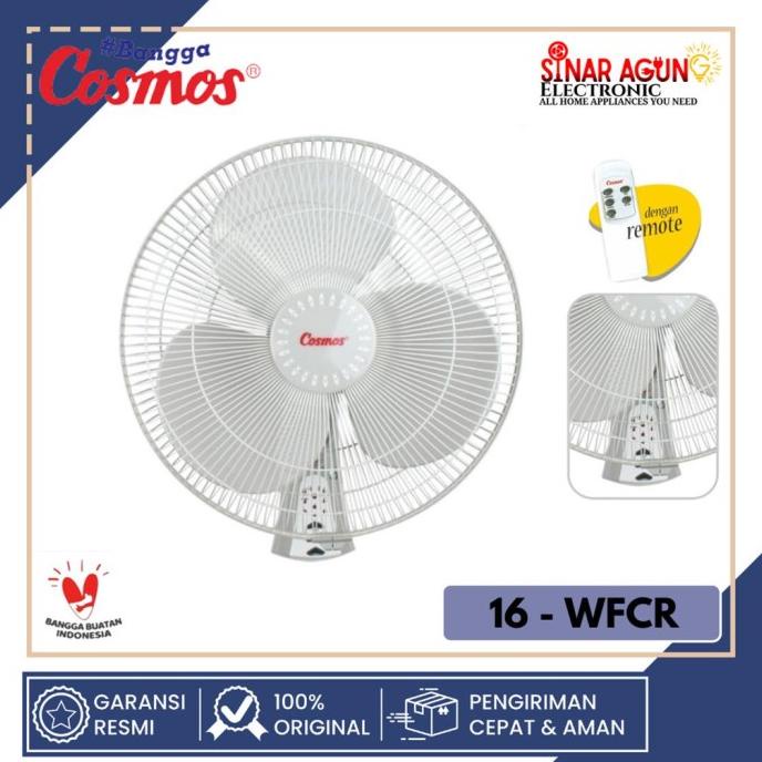 Jual PROMO Cosmos 16 WFCR Wall Fan [16 Inch] With Remote Control KODE ...