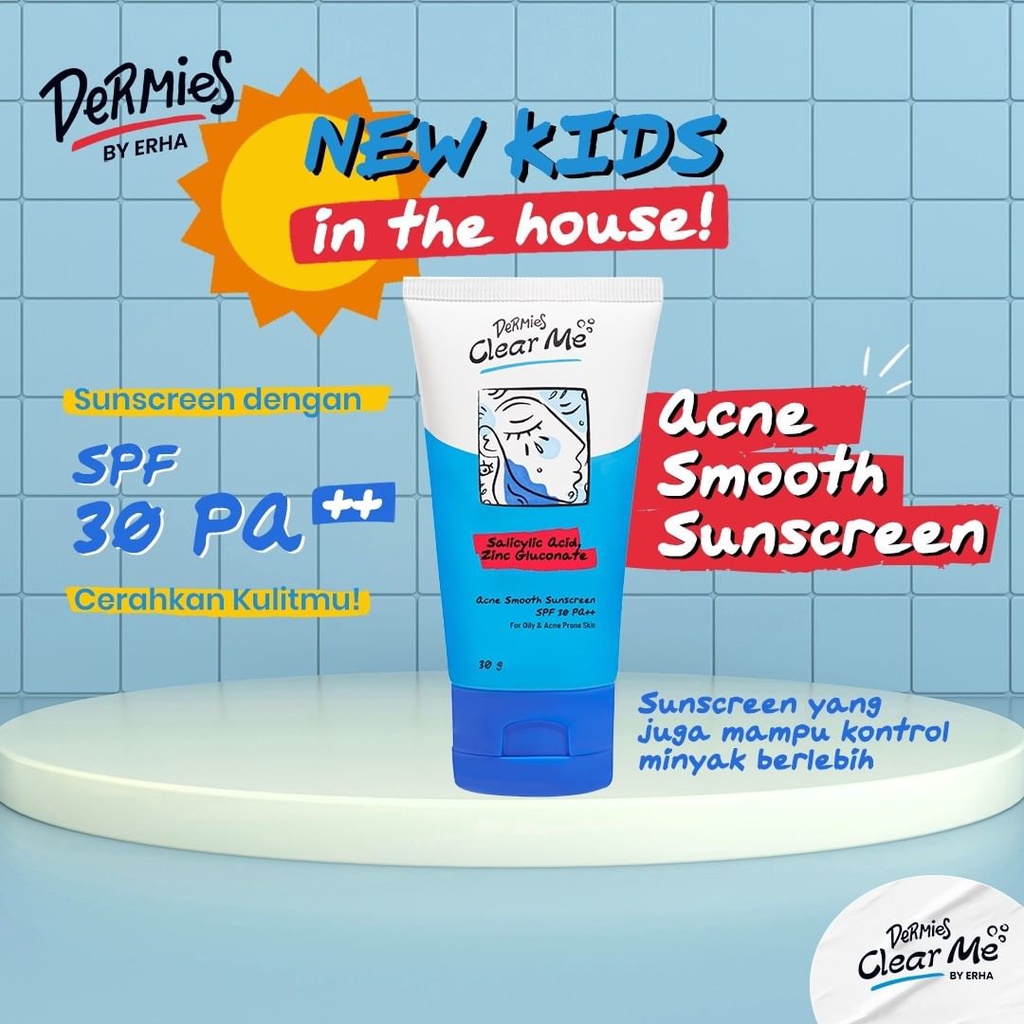 Jual DERMIES Acne Smooth Sunscreen 30g SPF 30 PA++ - Sunscreen Wajah ...