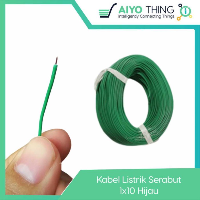 Jual Kabel 1x10 Serabut Hijau Listrik Kecil Per Meter | Shopee Indonesia