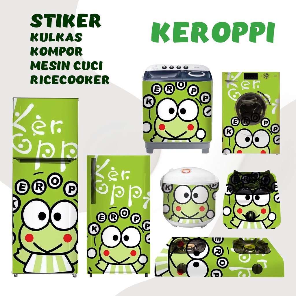 Jual Stiker Kulkas Kompor Mesin cuci Ac Dispenser Sticker Motif Katak ...