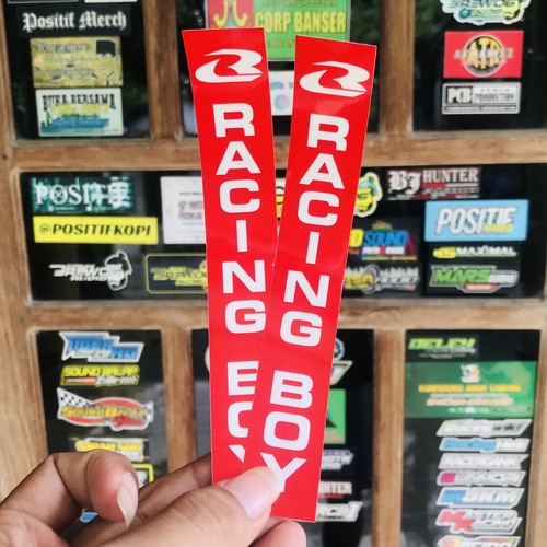 Jual Stiker Motor Racing Boy RCB MERAH B Panjang 16x2,6cm ( BIJIAN/per ...