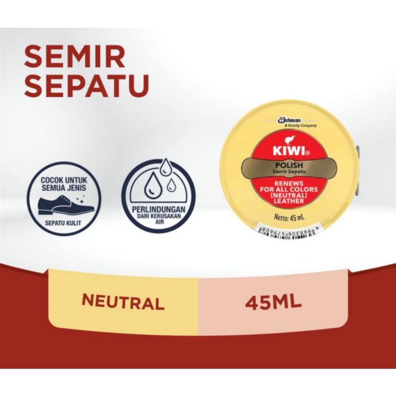 Jual KIWI SEMIR SEPATU PASTE SP NEUTRAL 45ML ORIGINAL | Shopee Indonesia