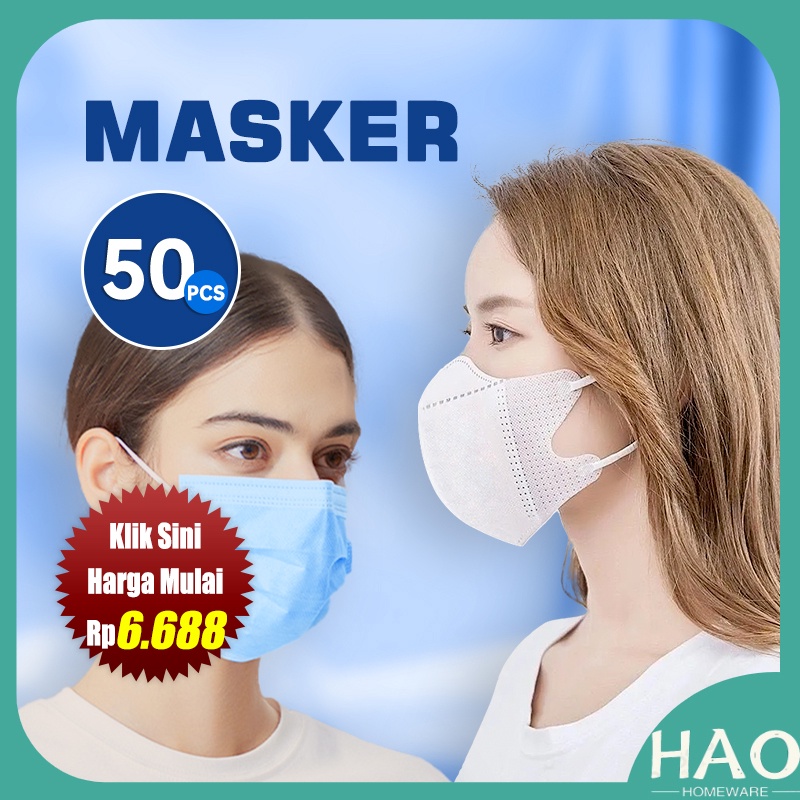 Jual Masker 3ply/Face Mask Isi 50 pcs/anti virus/disposable face mask ...