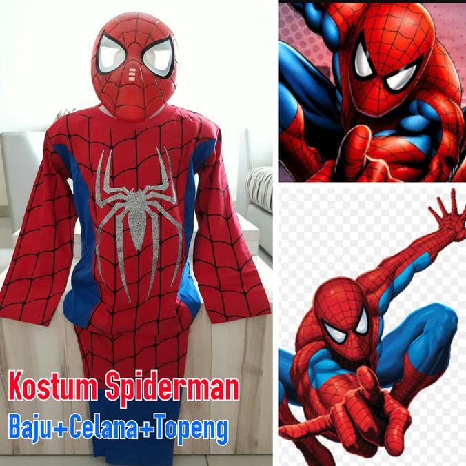Jual New Sale Baju Karakter Kostum Spiderman Anak Pakai Topeng Plastik Limited Edition | Shopee ...