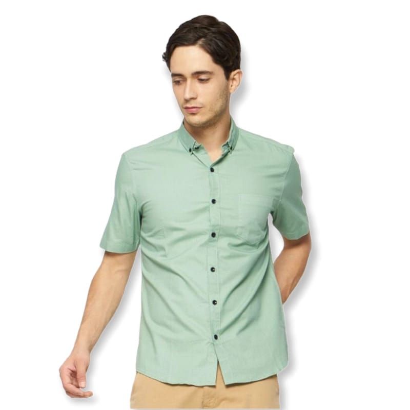Jual kemeja pria Hem polos lengan panjang pendek slim fit trendi ...