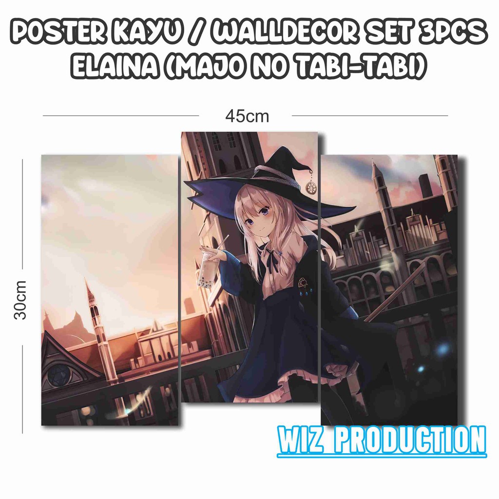 Jual Poster Kayu Elaina - Poster Set 3 Pcs The Journey Of Elaina ...