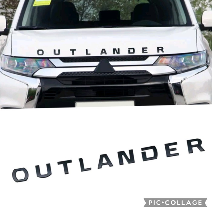 Jual Cod Emblem Kap Mesin Tulisan Outlander Hood Emblem Mitsubishi ...
