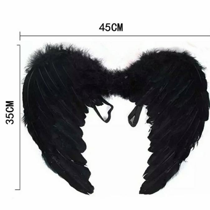 Jual Best Seller Black Angel Wing Feather Sayap Black Devil Malaikat ...