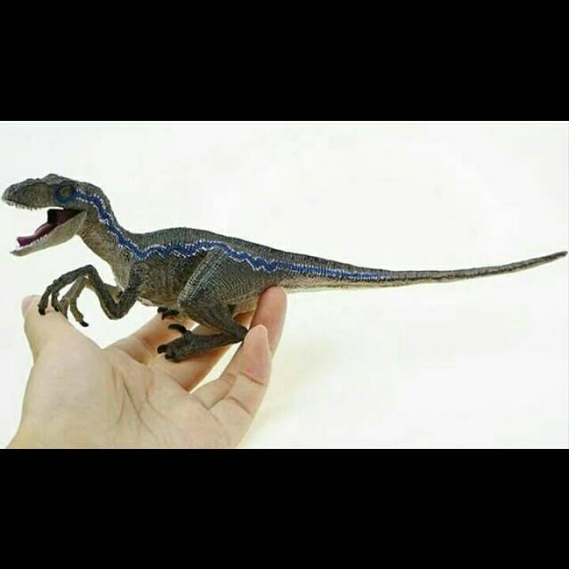 Jual Dinosaurus Jurassic Dino World Dinosaur Raptor Velociraptor Blue ...