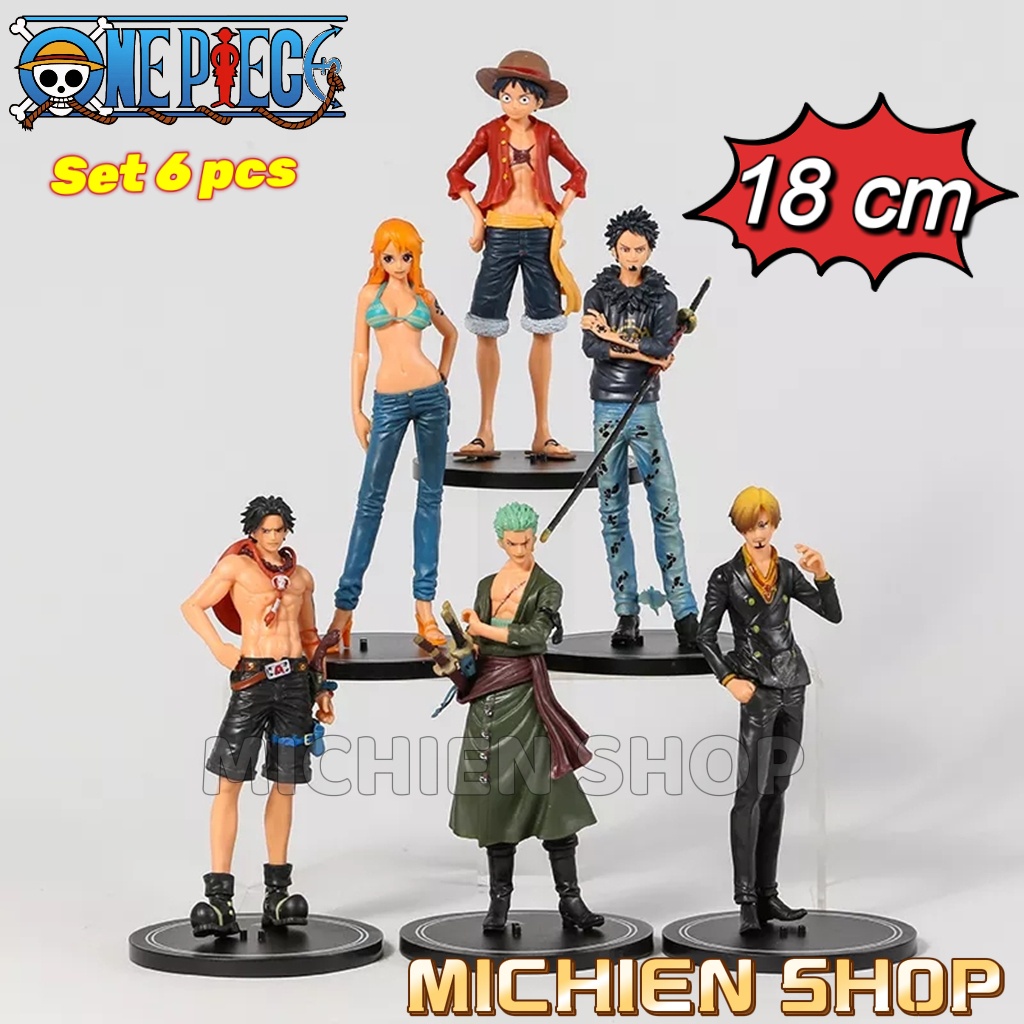 Jual Action Figure One Piece Luffy Zoro Sanji Ace Law Na Topper Cake ...