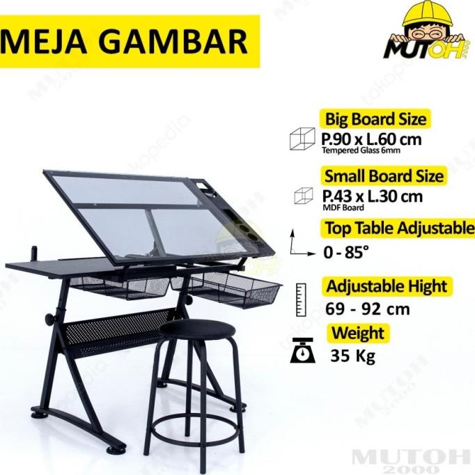 Jual Meja Lukis Meja Gambar Meja Arsitek Meja Belajar Adjustable Board ...