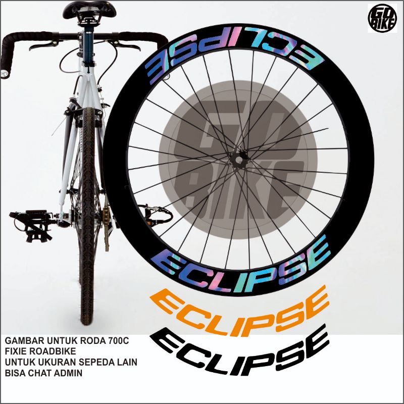 Jual stiker velg sepeda 700c sticker rims sepeda fixie roadbike ECLIPSE ...