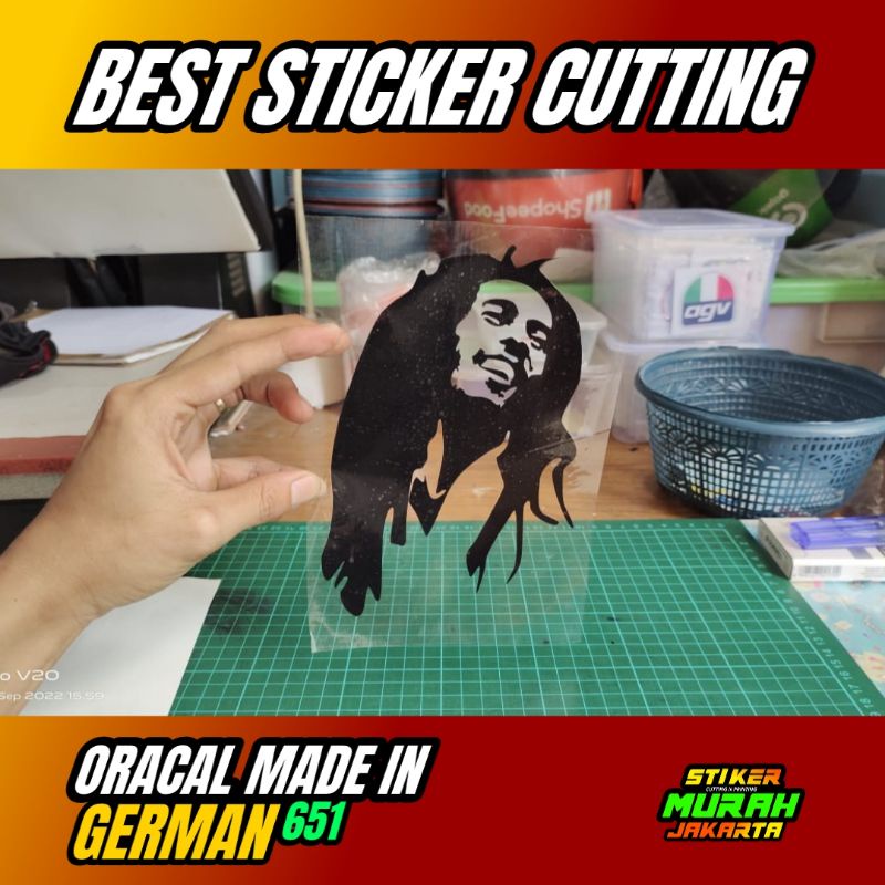 Jual STIKER BOB MARLEY STICKER CUTTING BAHAN ORACAL CUSTOM | Shopee ...